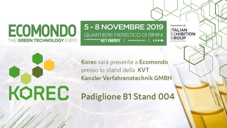 Korec ad Ecomondo 2019 – Korec